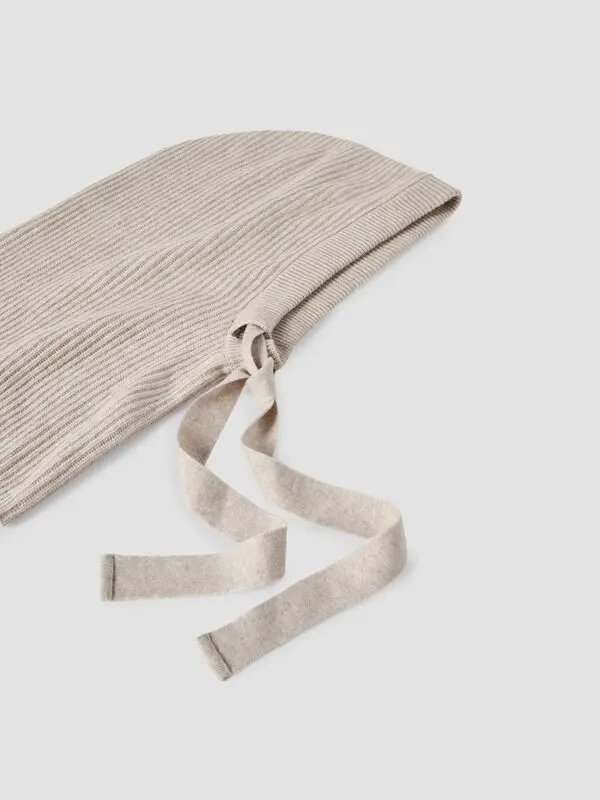 Brunello Cucinelli Cashmere English Rib Knit Balaclava - Panama