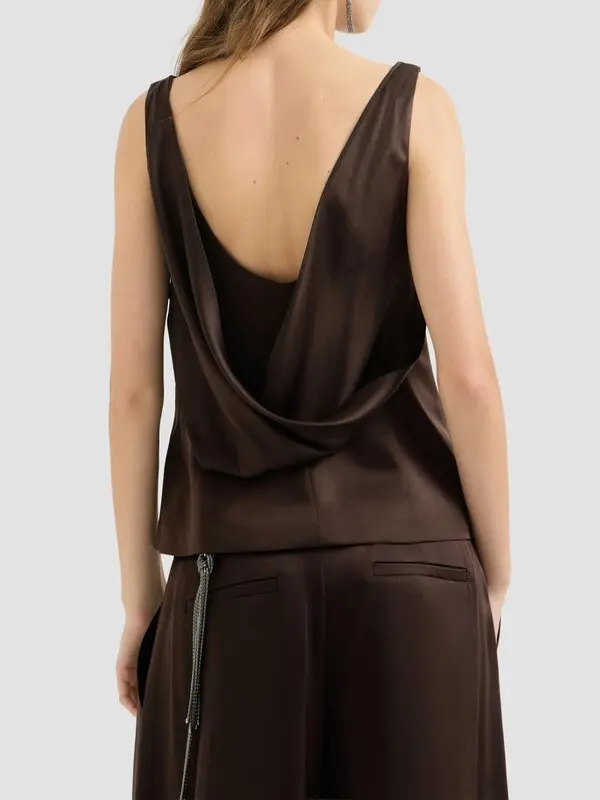 Brunello Cucinelli Silk Satin Top