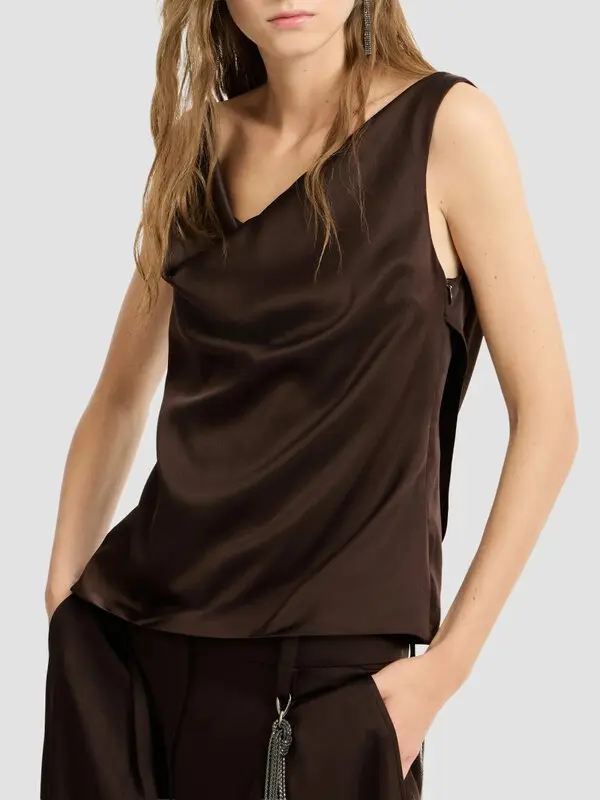Brunello Cucinelli Silk Satin Top