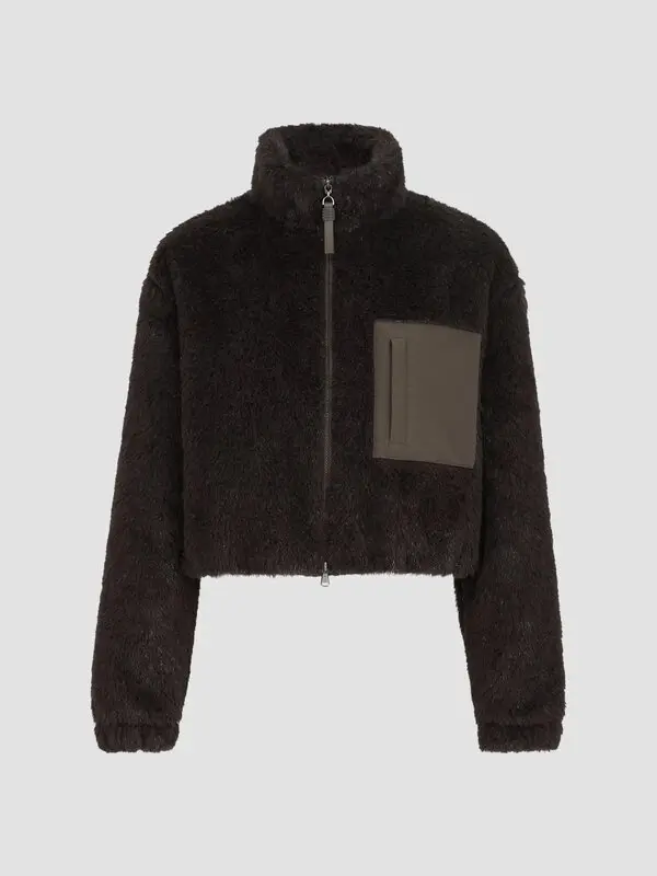 Brunello Cucinelli Sparkling Alpaca And Virgin Wool Cropped Outerwear Jacket