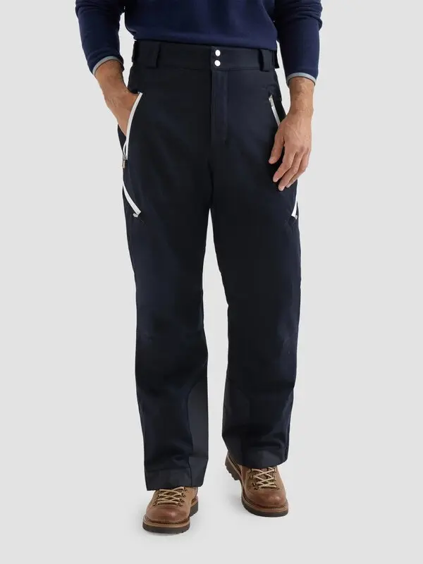 Brunello Cucinelli Bonded Wool Flannel Mountain Trousers With Thermore Padding