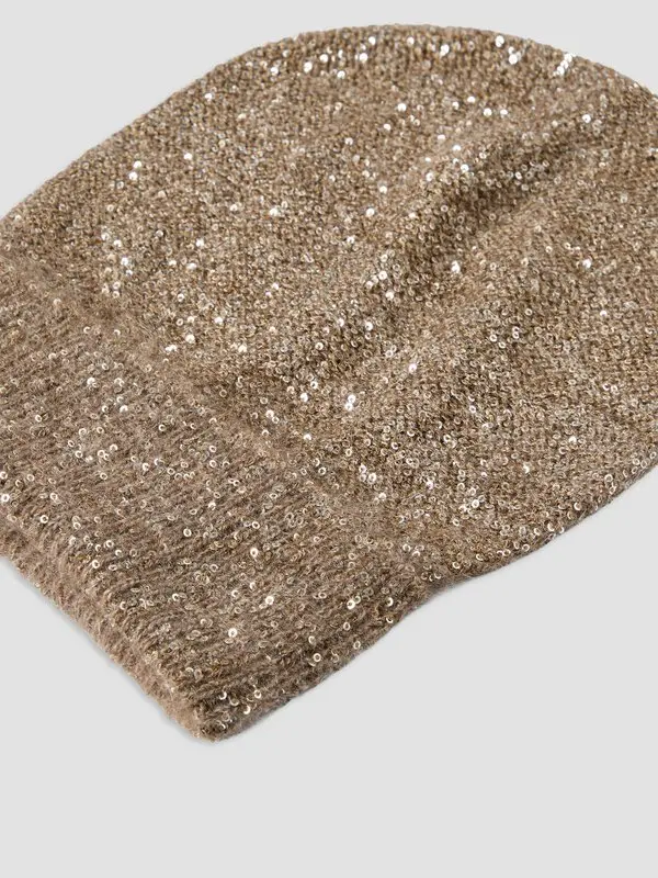 Brunello Cucinelli Dazzling Texture Mohair And Wool Knit Beanie