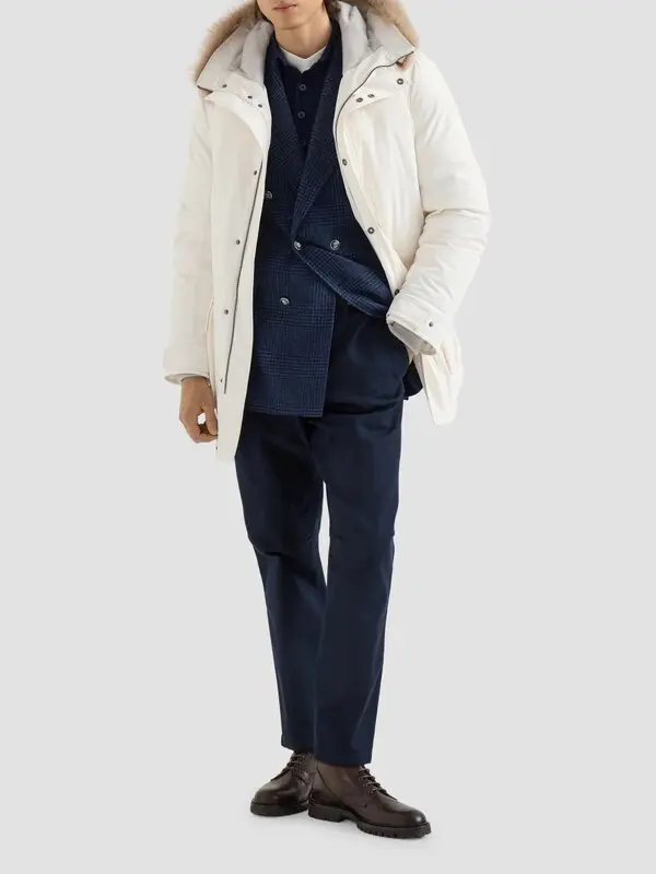 Brunello Cucinelli Cotton And Virgin Wool Gabardine Ergonomic Trousers