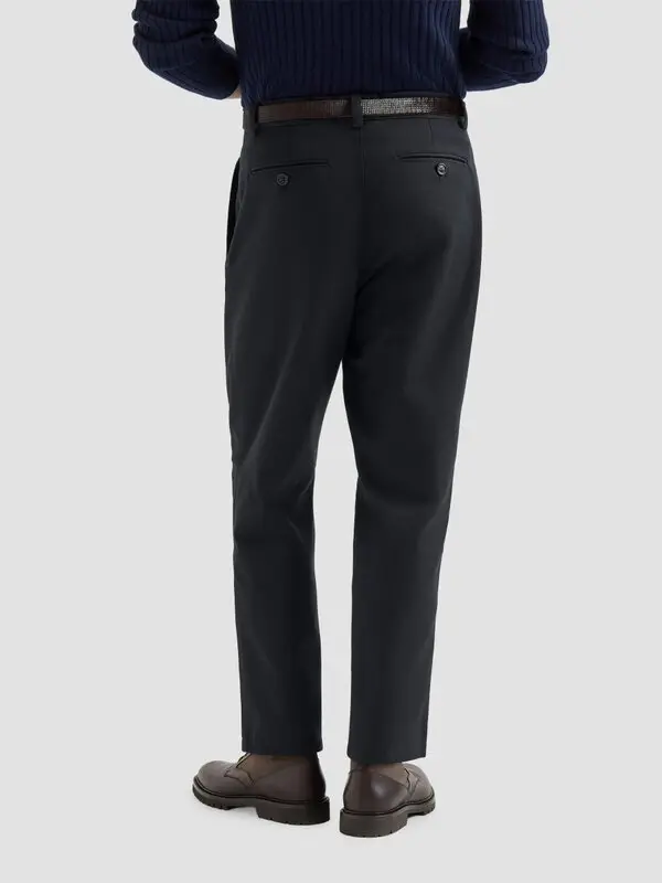 Brunello Cucinelli Cotton And Virgin Wool Gabardine Ergonomic Trousers