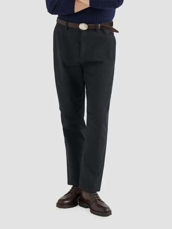 Brunello Cucinelli Cotton And Virgin Wool Gabardine Ergonomic Trousers