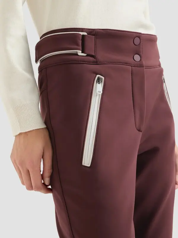 Brunello Cucinelli Bonded Techno Fabric Mountain Trousers - Cherry