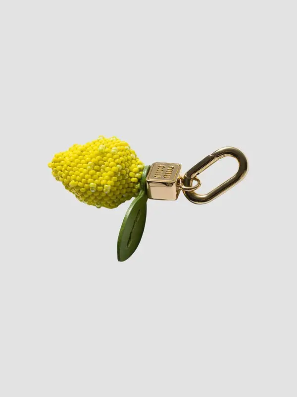 Miu Miu Leather, Beads And Metal Micro Trick Charm