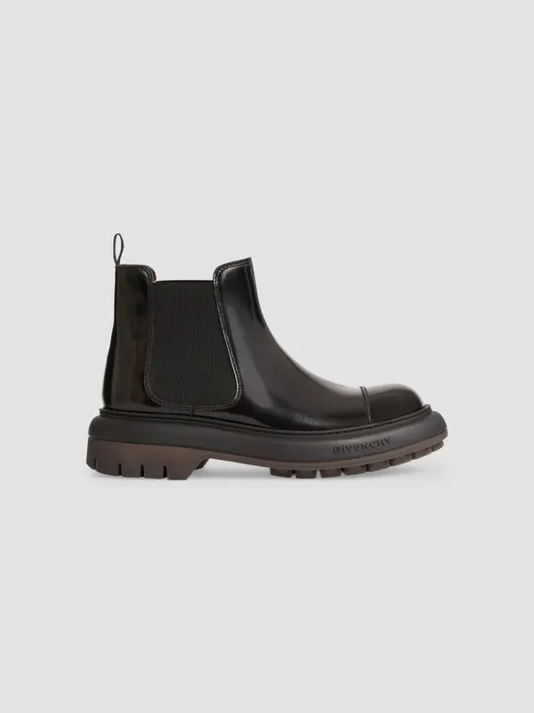 Givenchy Cargo Chelsea Boots In Brushed Leather