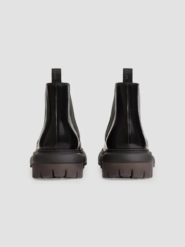 Givenchy Cargo Chelsea Boots In Brushed Leather