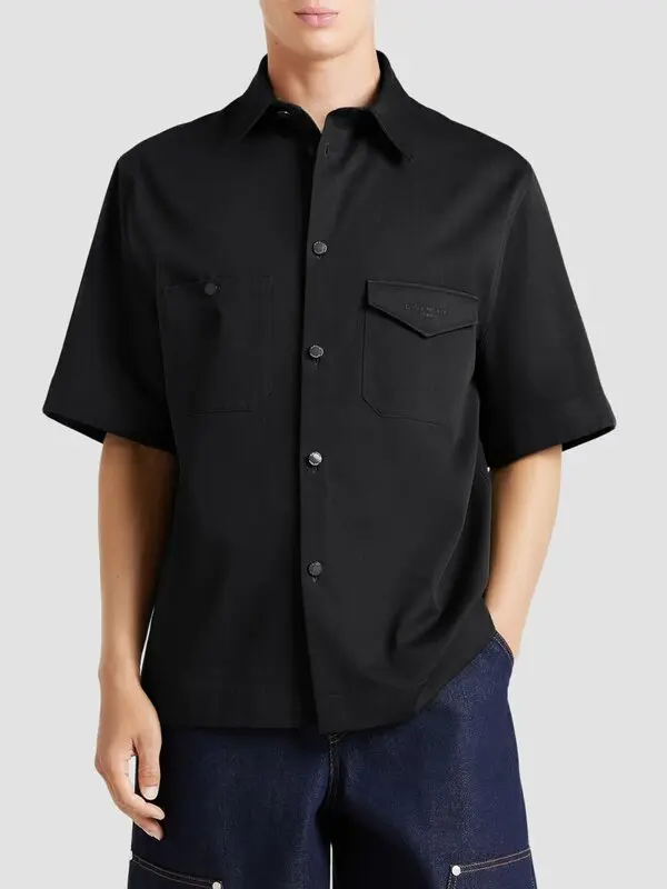 Givenchy Couture Seam Shirt In Cotton - Black