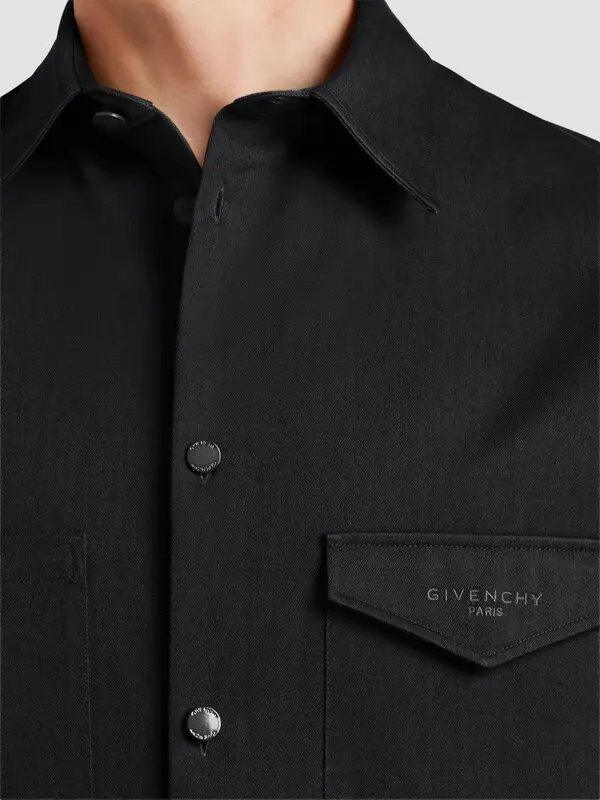 Givenchy Couture Seam Shirt In Cotton - Black