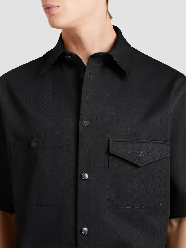 Givenchy Couture Seam Shirt In Cotton - Black
