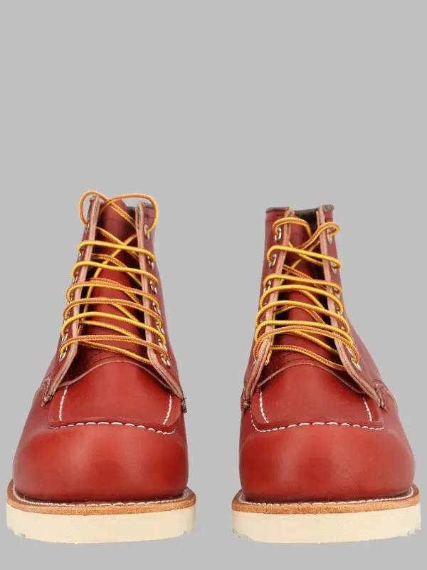Red Wing Classic Moc Toe Leather Boot For - Red