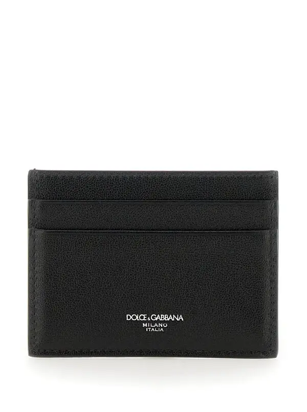 Dolce & Gabbana Mini Leather Cardholder - Black