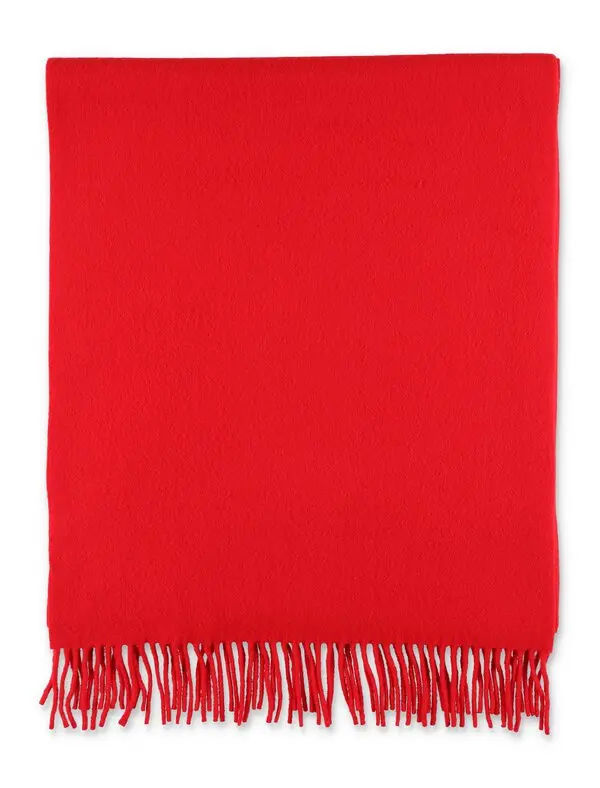 THE FRANKIE SHOP Fringed Wool Scarf - Rosso