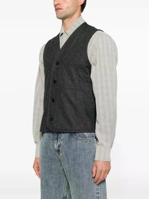 KOIKE BARCELONA Herringbone-pattern Quilted Gilet