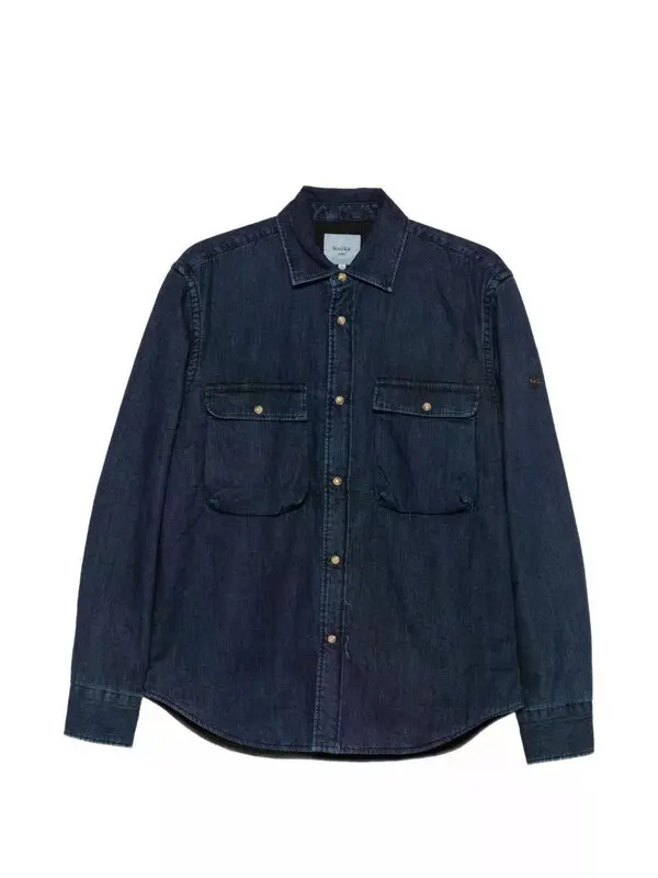 KOIKE BARCELONA Flap-pocket Denim Shirt Jacket - Blue