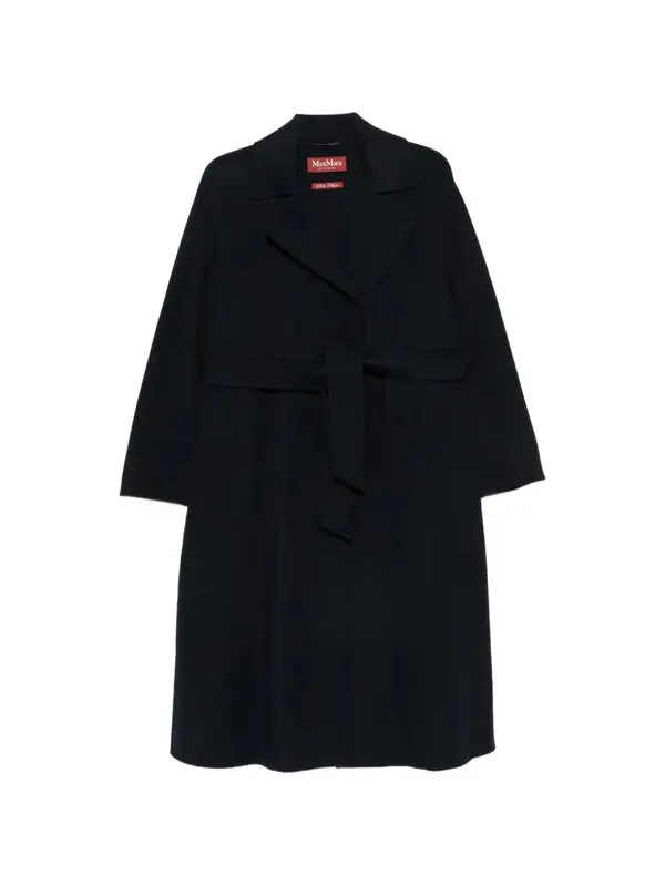 Max Mara Double-drape Wool Cashmere Silk Jacket With Belt