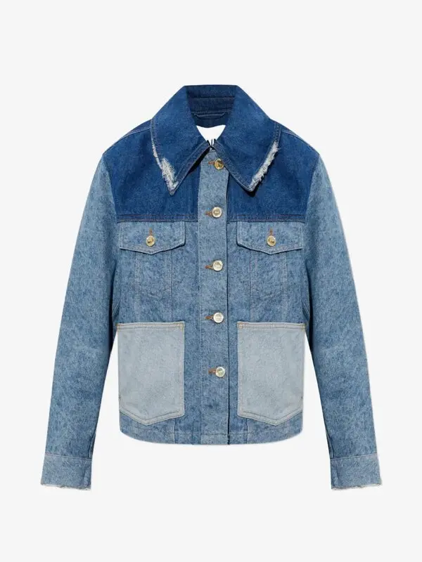 GANNI Denim Jacket With Front Pockets
