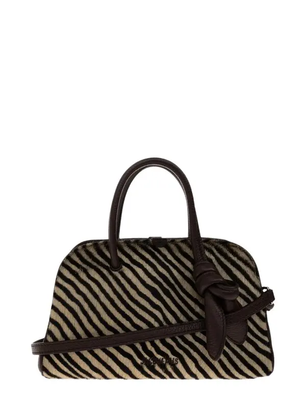 Jacquemus Mini Top Handle Bag With Shoulder Strap - Beige
