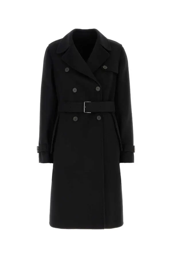 Fendi Double-breasted Double-face Wool Trench Coat