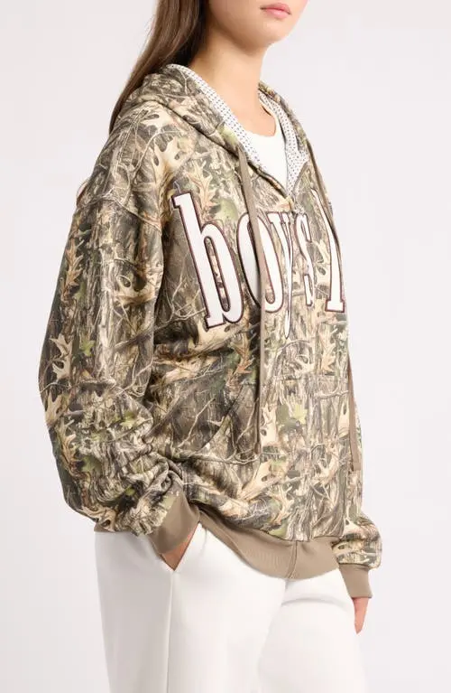 BOYS LIE Manhunt Harley Full Zip Graphic Hoodie