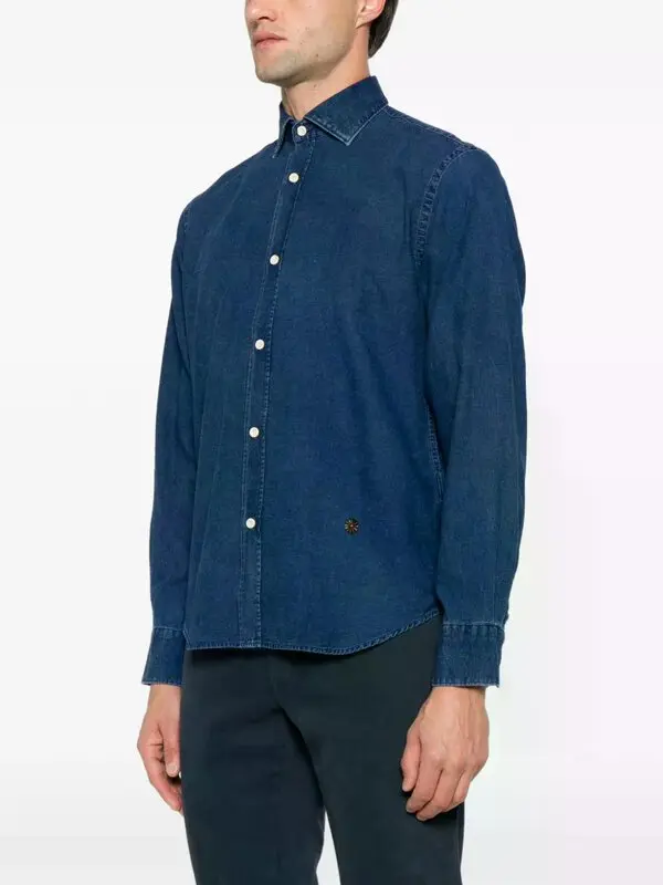 KOIKE BARCELONA Flower-patch Denim Shirt