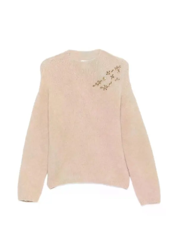 FORTE_FORTE Bead-embellished Knitted Sweater