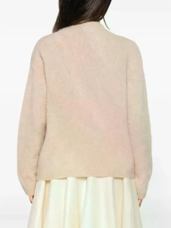 FORTE_FORTE Bead-embellished Knitted Sweater - Neutrals