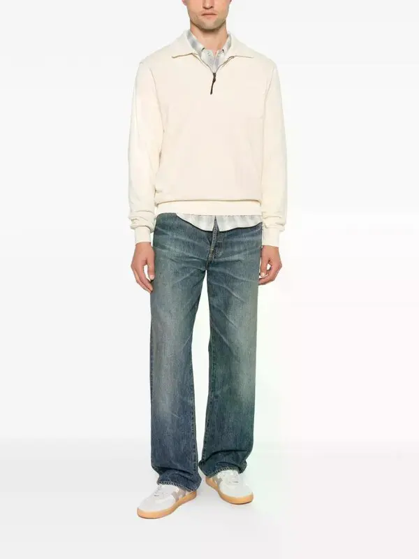 IN THE BOX Half-zip Chest-pocket Sweatshirt