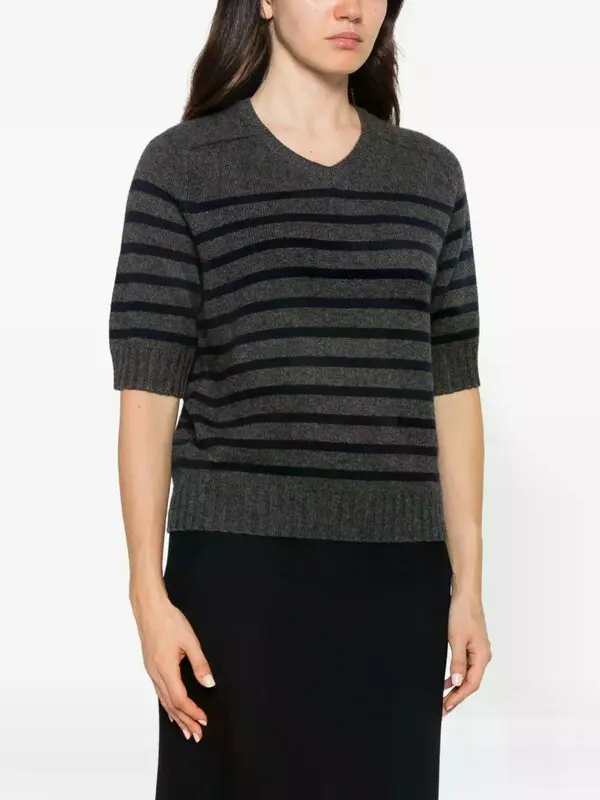 UNIVERSEL Striped Short-sleeve Sweater