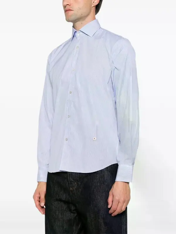 KOIKE BARCELONA Striped Embroidered-detail Shirt