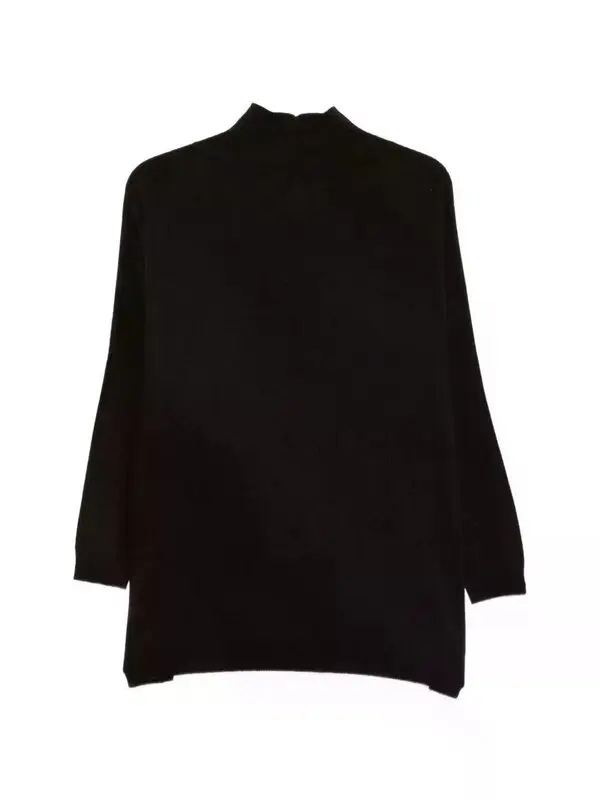 VANISE High-neck Chest-pocket Sweater - Brown