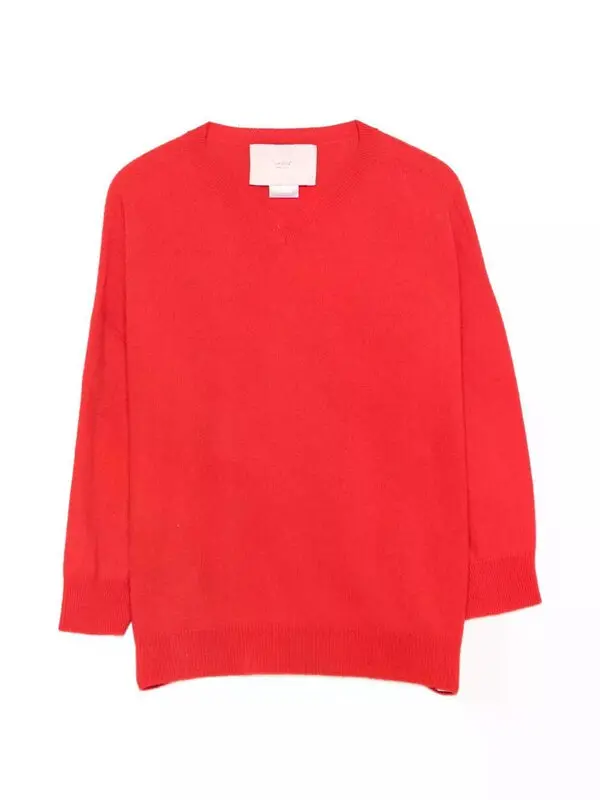 VANISE V-neck Three-quarter-sleeve Sweater
