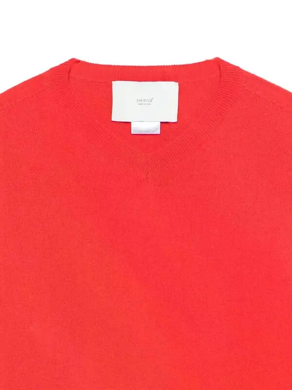 VANISE V-neck Three-quarter-sleeve Sweater