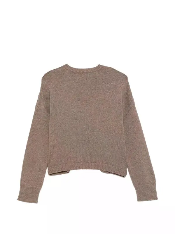 VANISE Polka-dot V-neck Sweater