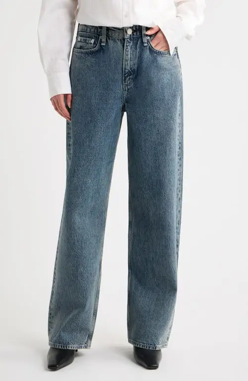 Rag & Bone Logan High Waist Wide Leg Jeans - Kingston