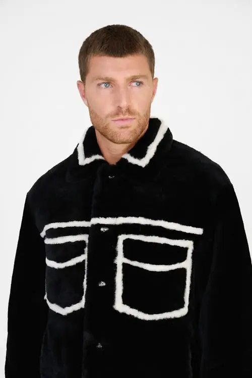 FURNIQ UK Ashton Shearling Jacket - Black