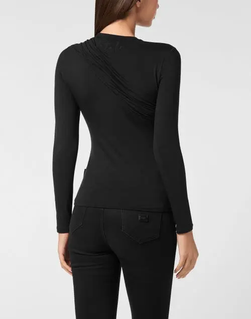 Philipp Plein Modal Draped Longsleeve Fatale