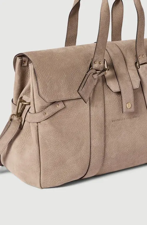 Brunello Cucinelli Textured Nubuck Bag