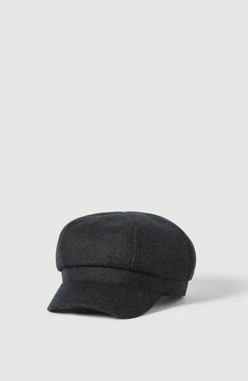 Brunello Cucinelli Mouliné Virgin Wool Twill Newsboy Cap