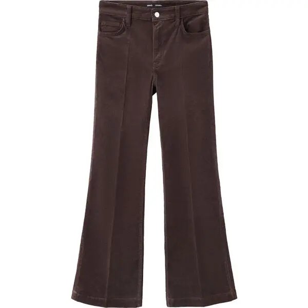 Mango Jolene Flare Corduroy Jeans - Brown