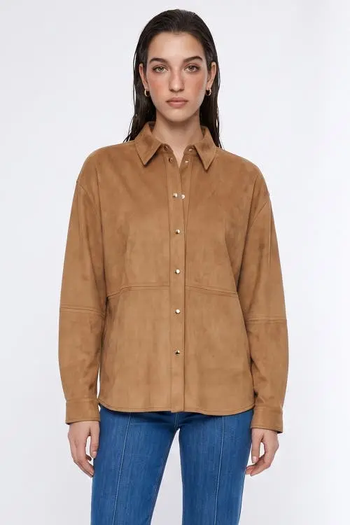 EXQUISE Long Sleeve Snap Button Shirt