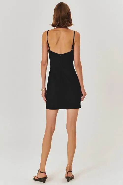 EXQUISE Renata Sweetheart Neckline Mini Dress - Black