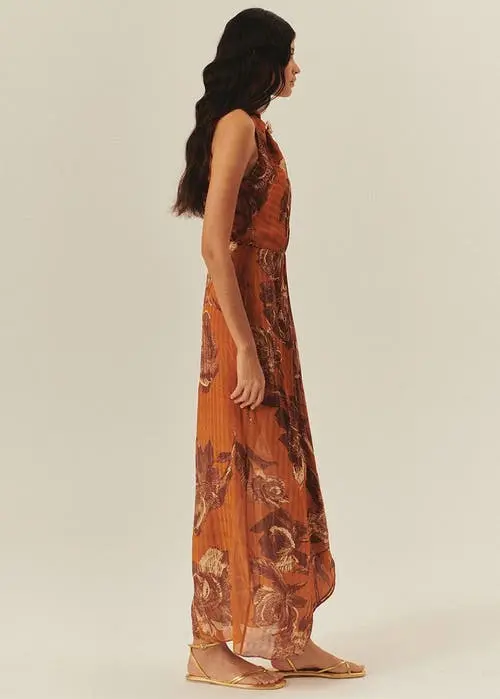 EXQUISE Madison Pearl Buckle Maxi Dress