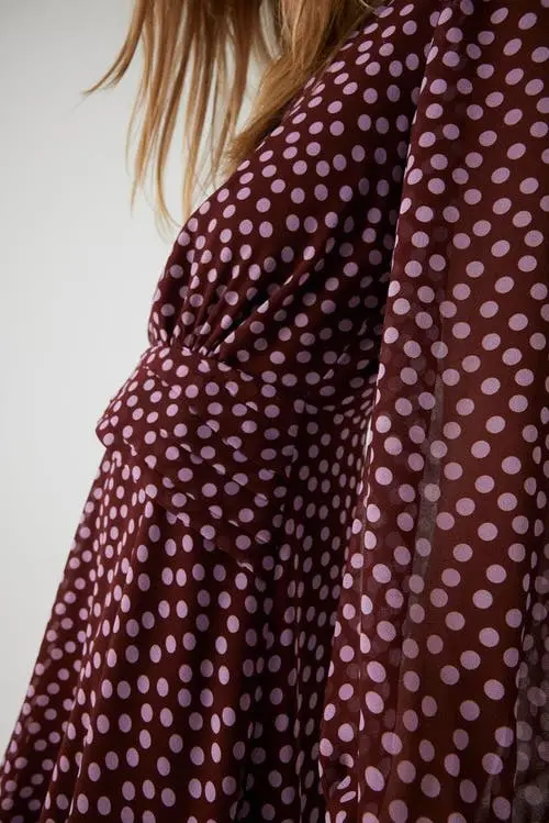 EXQUISE Aiyanna Chiffon Midi Dress