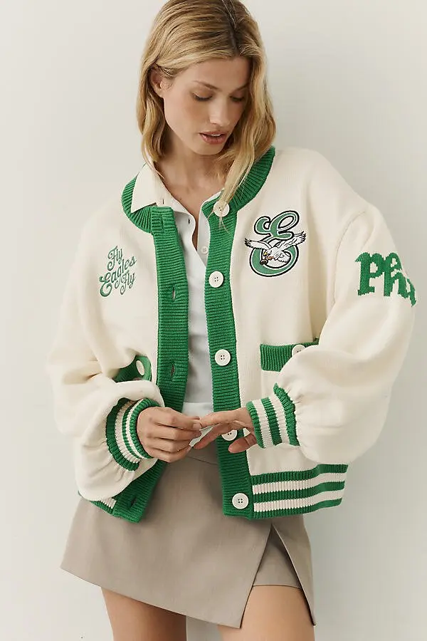 THE WILD COLLECTIVE Nfl Cardigan - Eagles