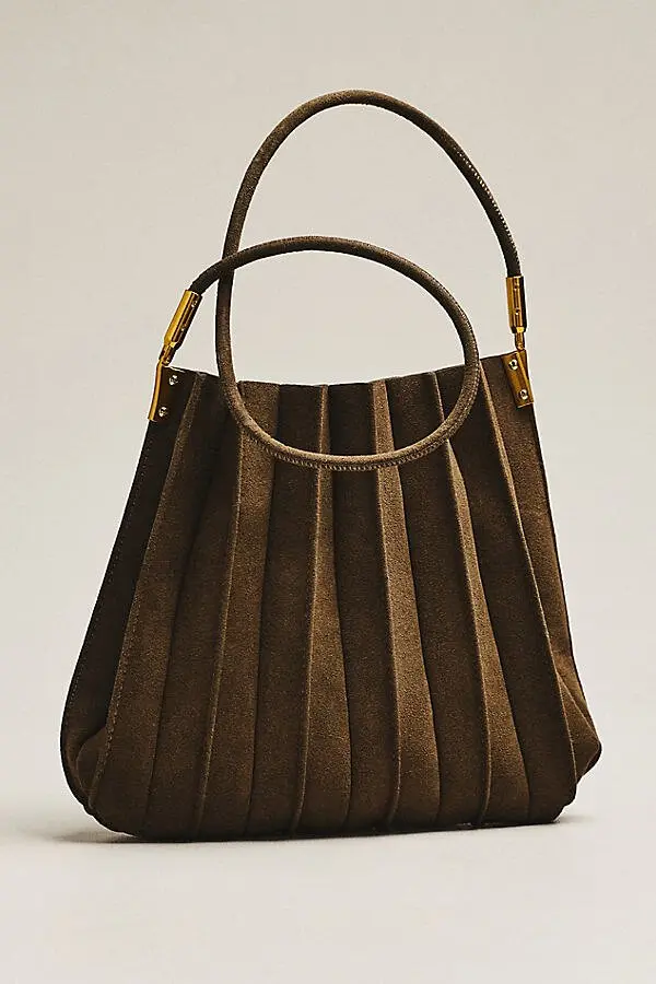 MELIE BIANCO Carrie Faux Suede Shoulder Bag - Olive