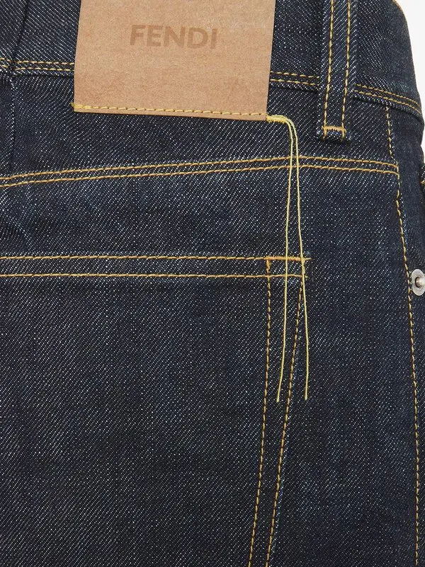 Fendi Selvedge Slim Five Pockets Jeans - Multicolor