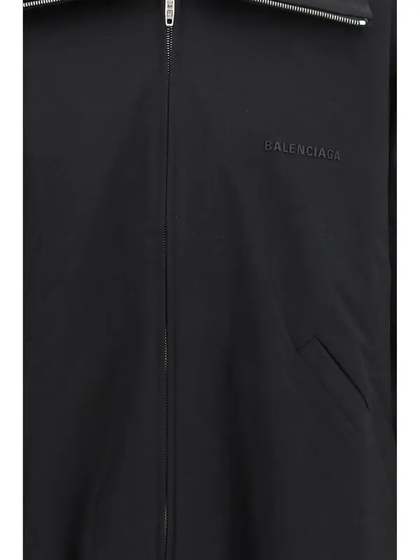 Balenciaga Stretch Technical Cotton Jersey Zip Jacket